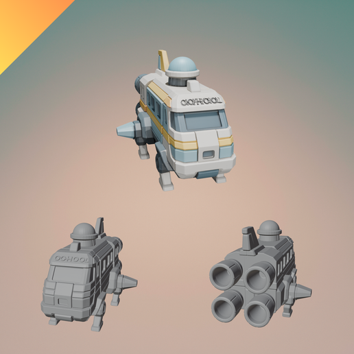 🚐 Sci-Fi Mobile Van Spaceship 3D Model – STL + GLB for 3D Printing ...