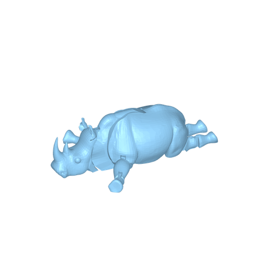 🎨 Articulated Modern Art Rhino Sculpture. Low Poly Rhinoceros Model for ...