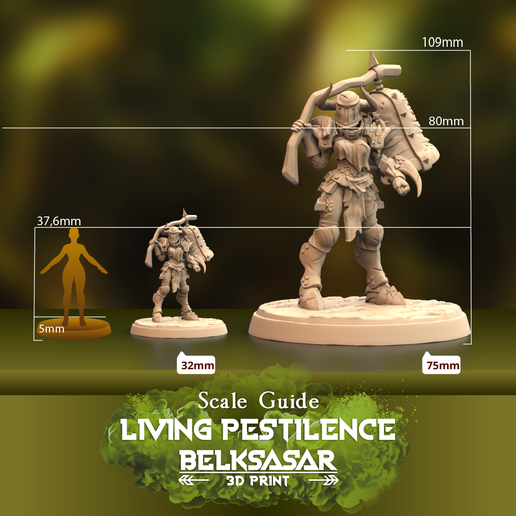 👩 Living Pestilence - Knight・ 3D File for 3D printing・Cults
