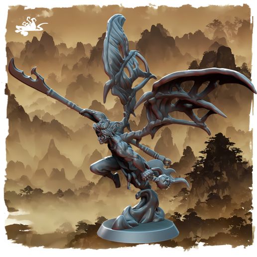STL file Fiery Kami ♟ ・3D printing idea to download・Cults