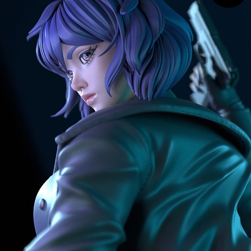 👾 MOTOKO KUSANAGI CHARACTER BY ESM・ 3D File for ・Cults