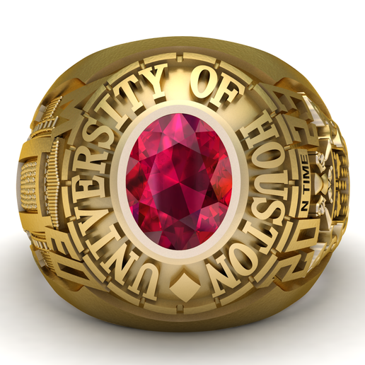 🏛️ UNIVERSITY OF HOUSTON CLASS RING 3D PRINTABLE MODEL・ STL File for 3D ...