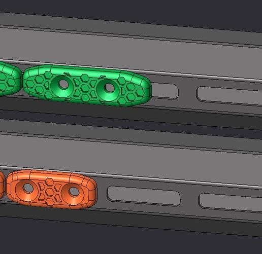 👽 M-LOK Rail Covers and Handbrakes・Free 3D File for ・Cults