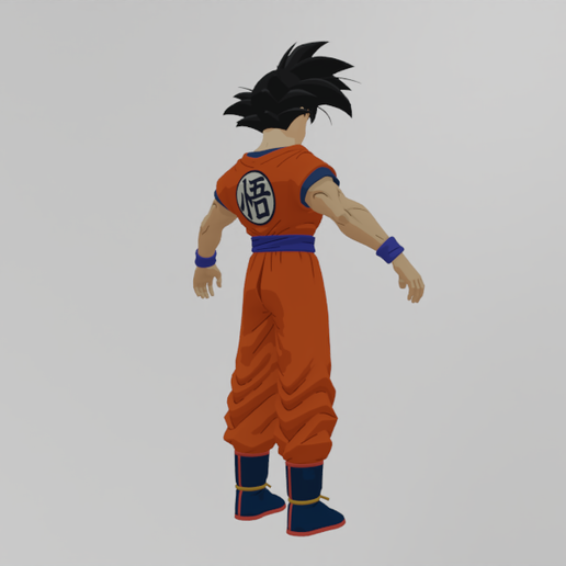 🐉 Goku Dragon Ball Textured Rigged・ OBJ File for ・Cults