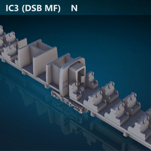 🇩🇰 IC3 (DSB MF) N Ver2.0・ STL File for 3D printing・Cults