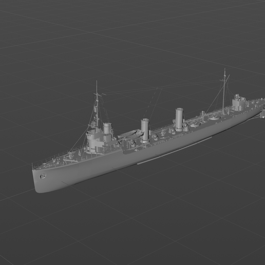 🚢 German G-101 destroyer 3D model material・ OBJ File for 3D printing・Cults