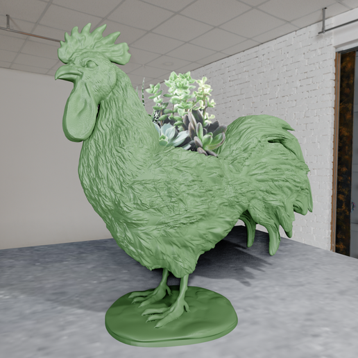 chicken vase