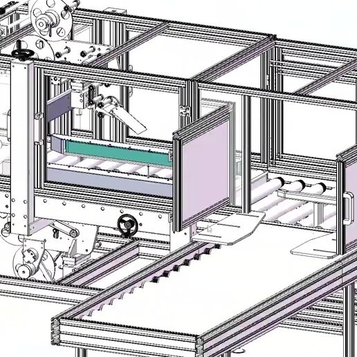 📦 3D CAD Model, Automatic Carton Sealing and Packaging Line – High ...