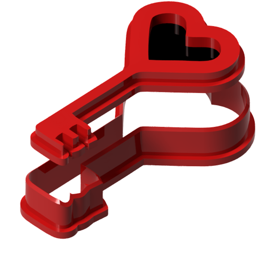 STL file Key Heart Valentines Day Cookie Cutter 🔑 (OBJ, 3MF, GCODE, and ...