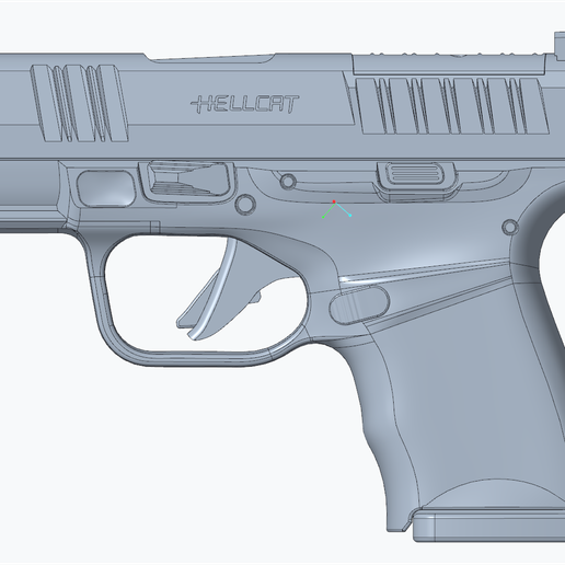 🔫 Springfield Hellcat REAL SIZE 3D PISTOL MOLD（NURBS modeling)・ STEP ...
