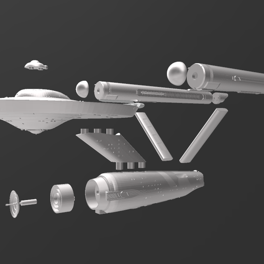 🖖 Constitution Class Model Kit・ STL File for 3D printing・Cults