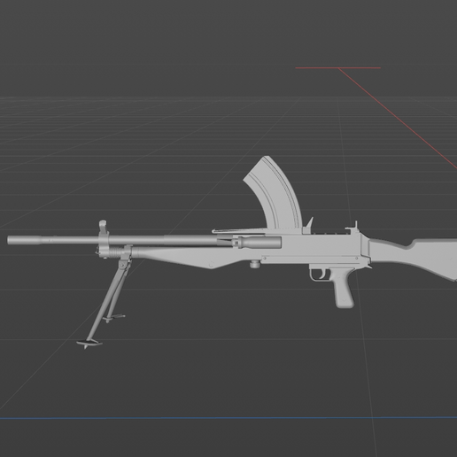 🔫 British "Besal" machine gun digital model material・ OBJ File for 3D ...