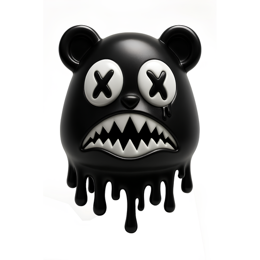 🖼️ Drip Painting Melt Bear toy・ STL File for 3D printing・Cults
