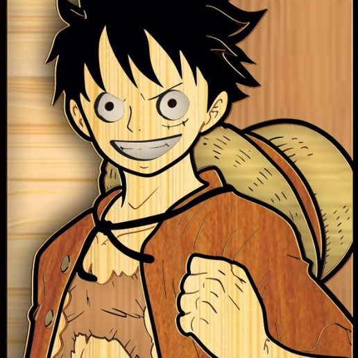 👾 multilayer luffy laser cut・Archivo DXF para Impresión 3D y Mecanizado ...