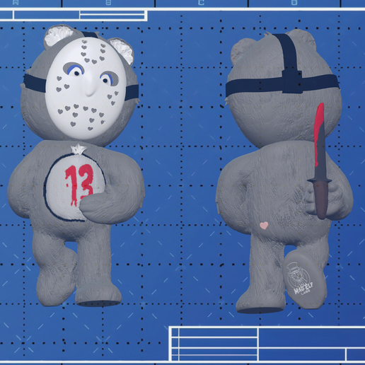 🐻 jason voorhees care bear・ STL File for 3D printing・Cults