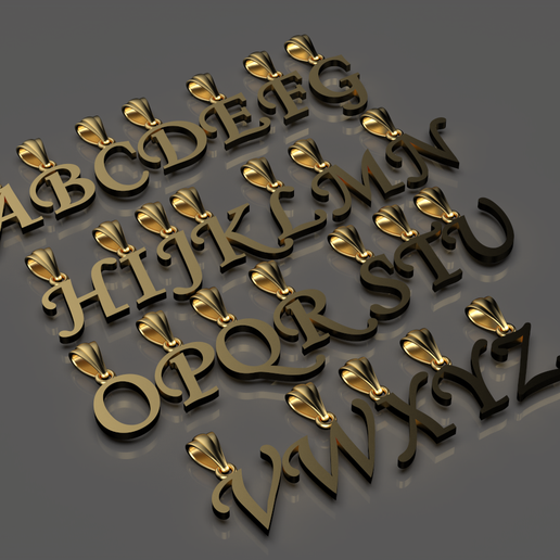 STL file pendants letters 📿 ・3D printing template to download・Cults