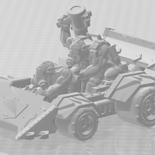🎲 Y'Orc - Waaagh-io Kart (8mm Scale)・Free STL File for 3D printing・Cults