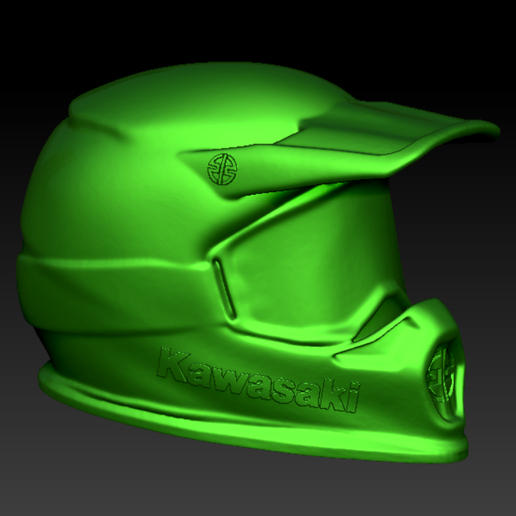 STL file MOTOCROSS KAWASAKI RACING HELMET MXGP 2025 🪖 ・Design to ...