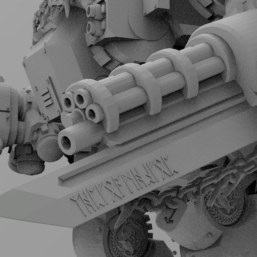 🐺 Rune Covered Wolf Mech - Modular version・Free STL File for ・Cults