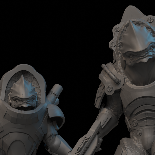 🎲 Krogan Bosses – Mercenary Warlord & Clan Champion | Sci-Fi Miniatures ...