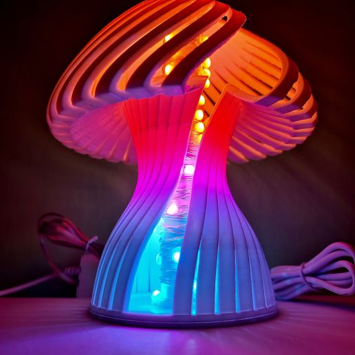 🍄 Modern Mushroom Lamp・ STL File for 3D printing・Cults