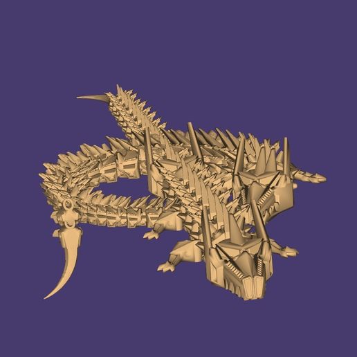 🤖 Articulated robot dragon・Archivo 3D para Impresión 3D・Cults