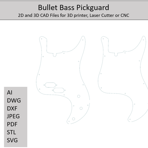 3D file Bullet Bass, Templates, 2D and 3D CAD Files 🎵 ・3D print object ...