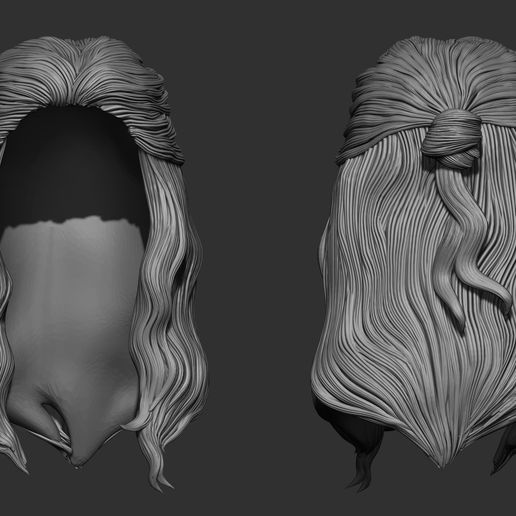 ♀️ 28 Female hair・ 3D File for 3D printing・Cults