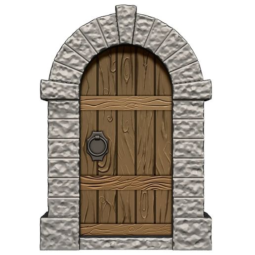 🏰 Castle / Medieval Door (doorway and block surround)・Free STL File for ...
