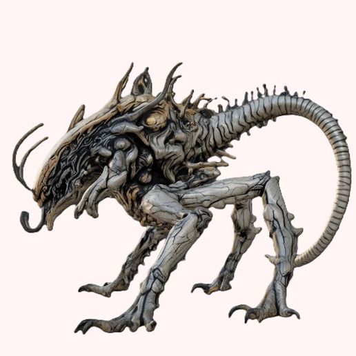👽 Chitinous Alien Ravager・ STL File for 3D printing・Cults