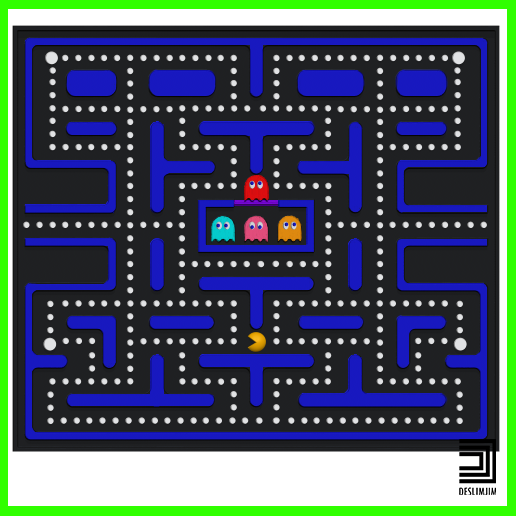 Archivo 3D PACMAN FRAME QUADRO 🖼️ ・Plan de impresión en 3D para ...