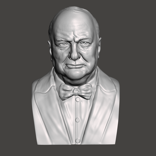 📁 3D Model of Winston Churchill - High-Quality STL File for 3D Printing ...