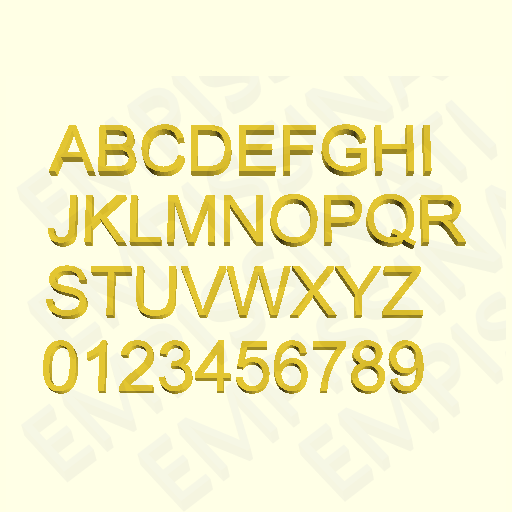 ALPHABET ARIAL - 3D LETTERS AND NUMBERS - Cults3D 3D Model | 3Drop