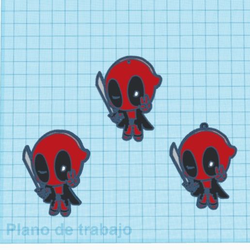 STL file Deadpool keychain 🗝️ ・3D printing template to download・Cults