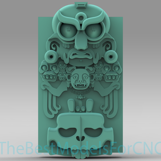 📁 3D Model STL File for CNC Router Laser & 3D Printer Aztec Demon Face ...