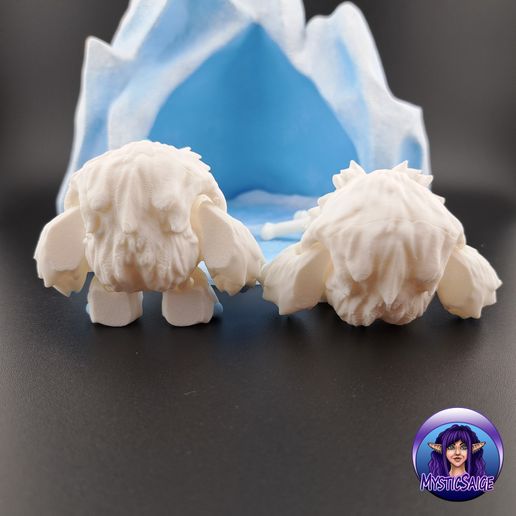 🎄 Yeti Puff and Yeti Cave Playset・ 3D File for 3D printing・Cults