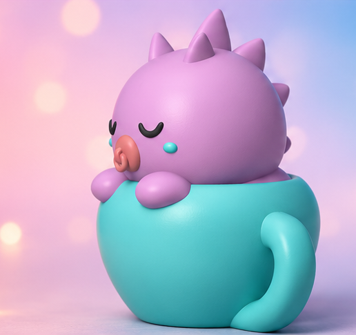 🦖 Kawaii Dinosaur・ STL File for 3D printing・Cults