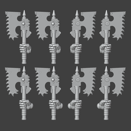 🪓 Filius Ares Chain-axe Blades・Free 3D File for 3D printing・Cults
