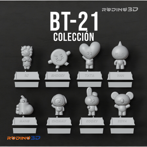 Archivo STL SHOOKY BT21 BTS FIGURAS - SHOOKY BT21 BTS FIGURES 🦸 ・Plan ...