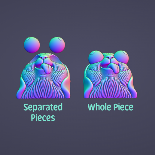 🐰 the White one - Derpy Eye Rabbit Artisan Keycap 🐰・ 3D File for 3D ...