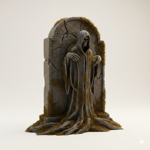 🪦 Creepy moss-covered tombstone, . - Halloween, spooky, scary, horror ...