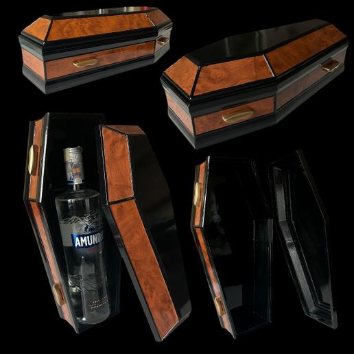 STL file mummy coffin box gift for 3D printing on bottles 👻 ・Model to ...