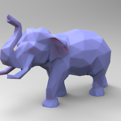 Télécharger le fichier STL gratuit Eléphant Low Poly • Objet imprimable en 3D ・ Cults