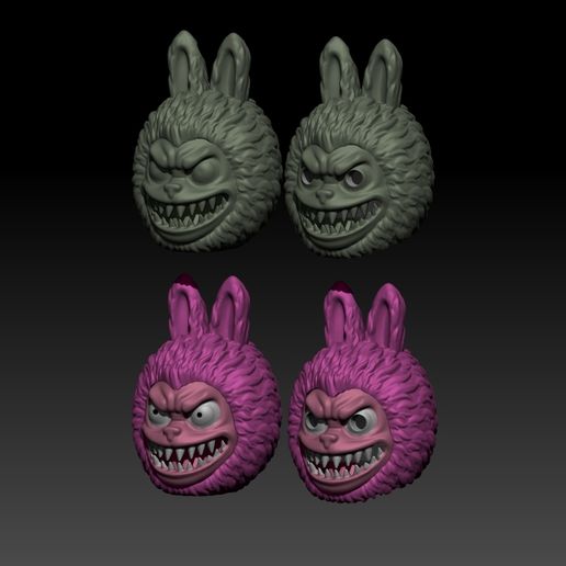 🎨 Evil LABUBU mask/head・ OBJ File for 3D printing・Cults