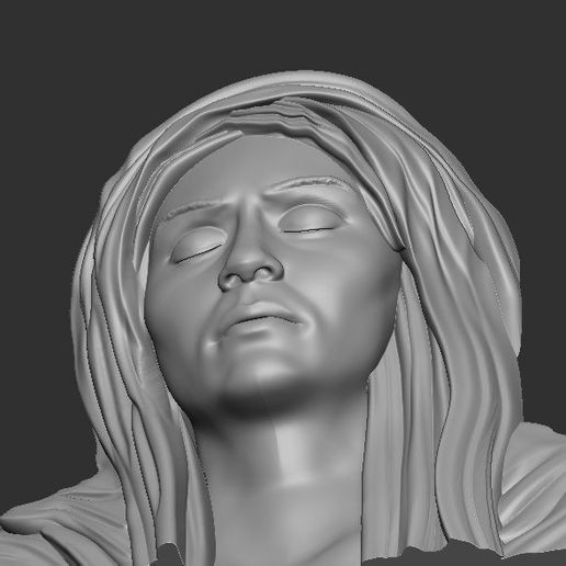 👩 Virgin Mary face 3d printable model cnc・ 3D File for 3D printing and ...