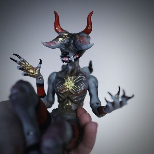 STL file Furry bjd: demonic keeper 🐂 ・3D printable model to download・Cults