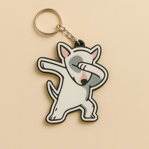 🐂 Bull Terrier keychain・ 3MF File for 3D printing・Cults