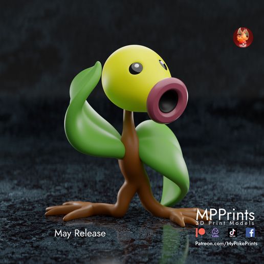 💐 Bellsprout - presupported・Free 3D File for 3D printing・Cults