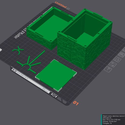 🪄 Magic deck box Necron・ STL File for 3D printing・Cults