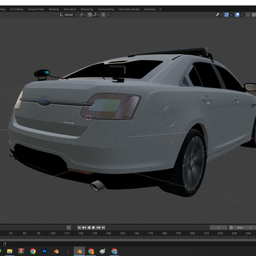🚙 FORD TAURUS POLICE CAR・ OBJ File for 3D printing・Cults